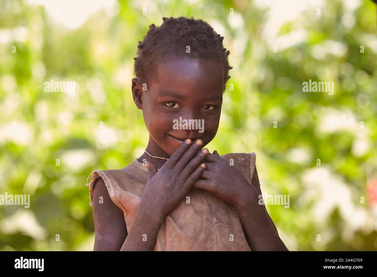 Uganda Oeganda Nwoya Poor children laughing 31-05-2016 photo: Jaco ...