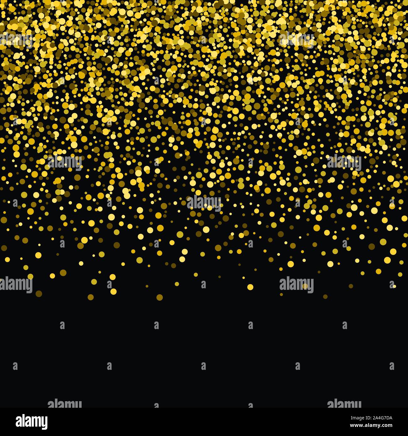 Gold confetti rain festive holiday background. Vector golden paper foil ...