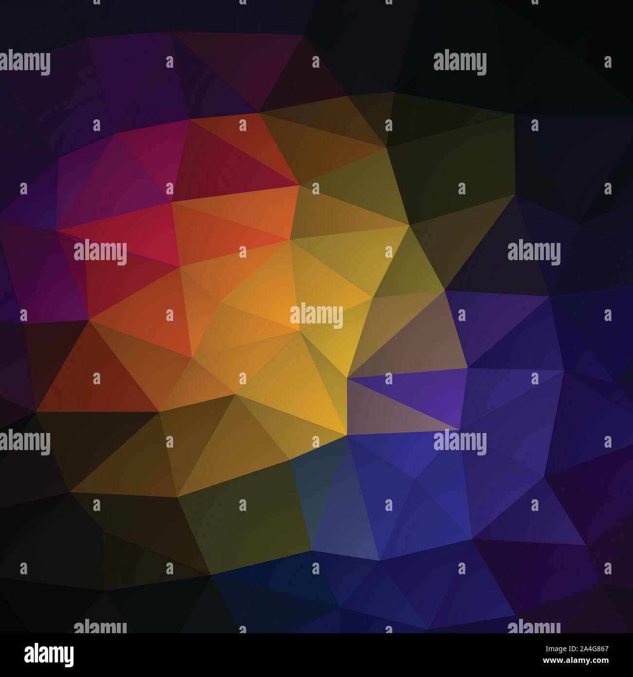 vector abstract irregular polygon background with a triangle pattern in rainbow full color ...