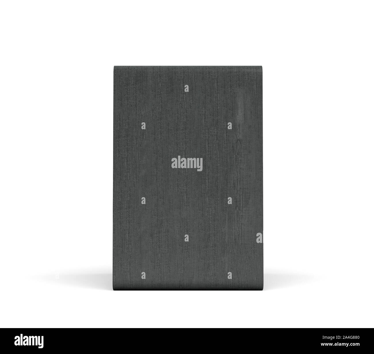 3d rendering of a large black stereo box with two round speakers on ...