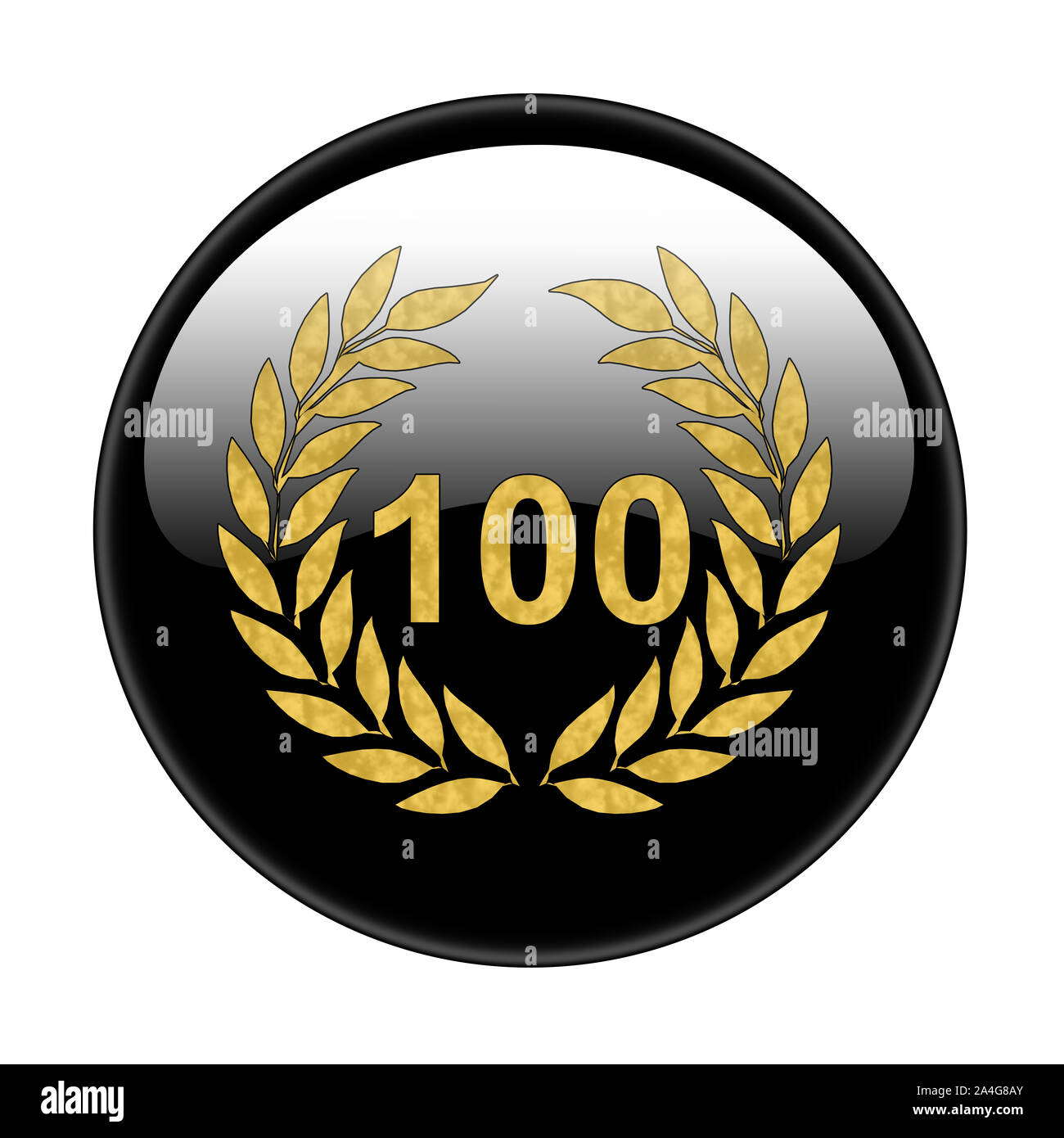 Button with garland to celebrate the anniversary Stock Photo - Alamy