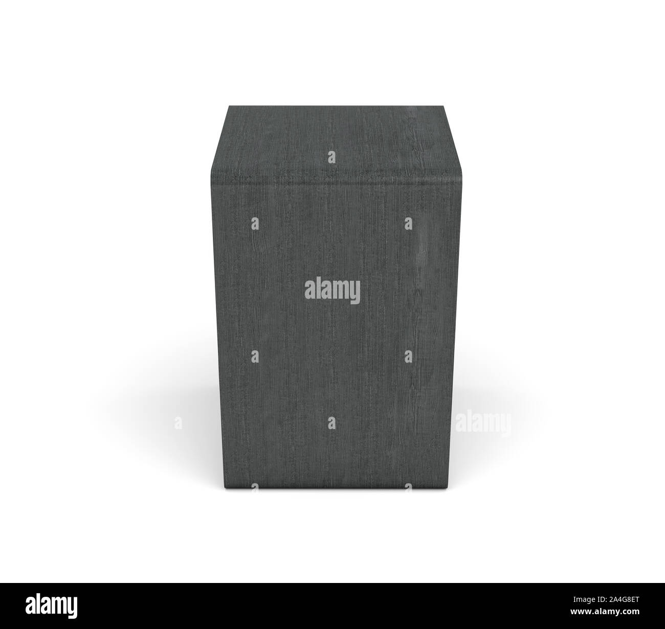 3d rendering of a large black stereo box with two round speakers on ...