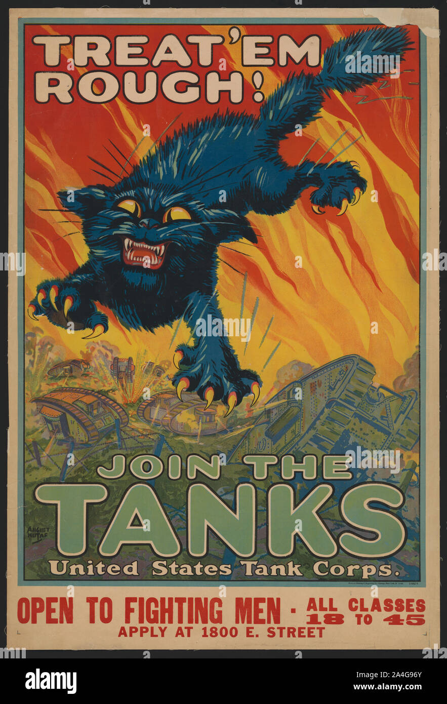 Treat 'em rough - Join the tanks United States Tank Corps / / Ahgiet ...