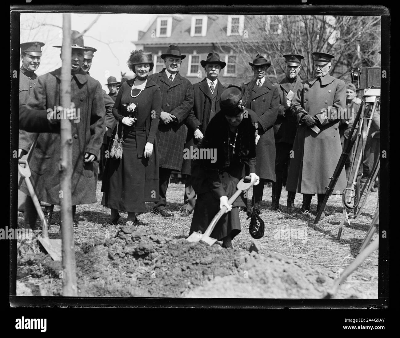 Replanting tree Black and White Stock Photos & Images - Alamy