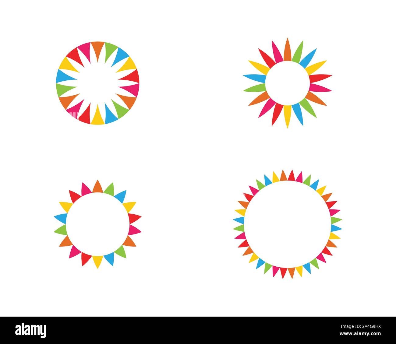 Circle flower icon Logo Template vector illustration design Stock ...