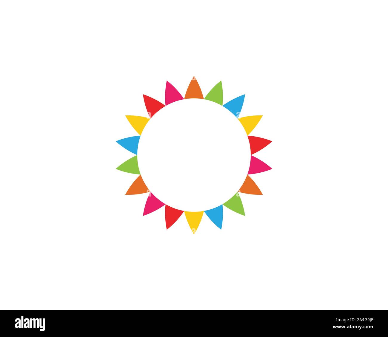 Circle flower icon Logo Template vector illustration design Stock ...