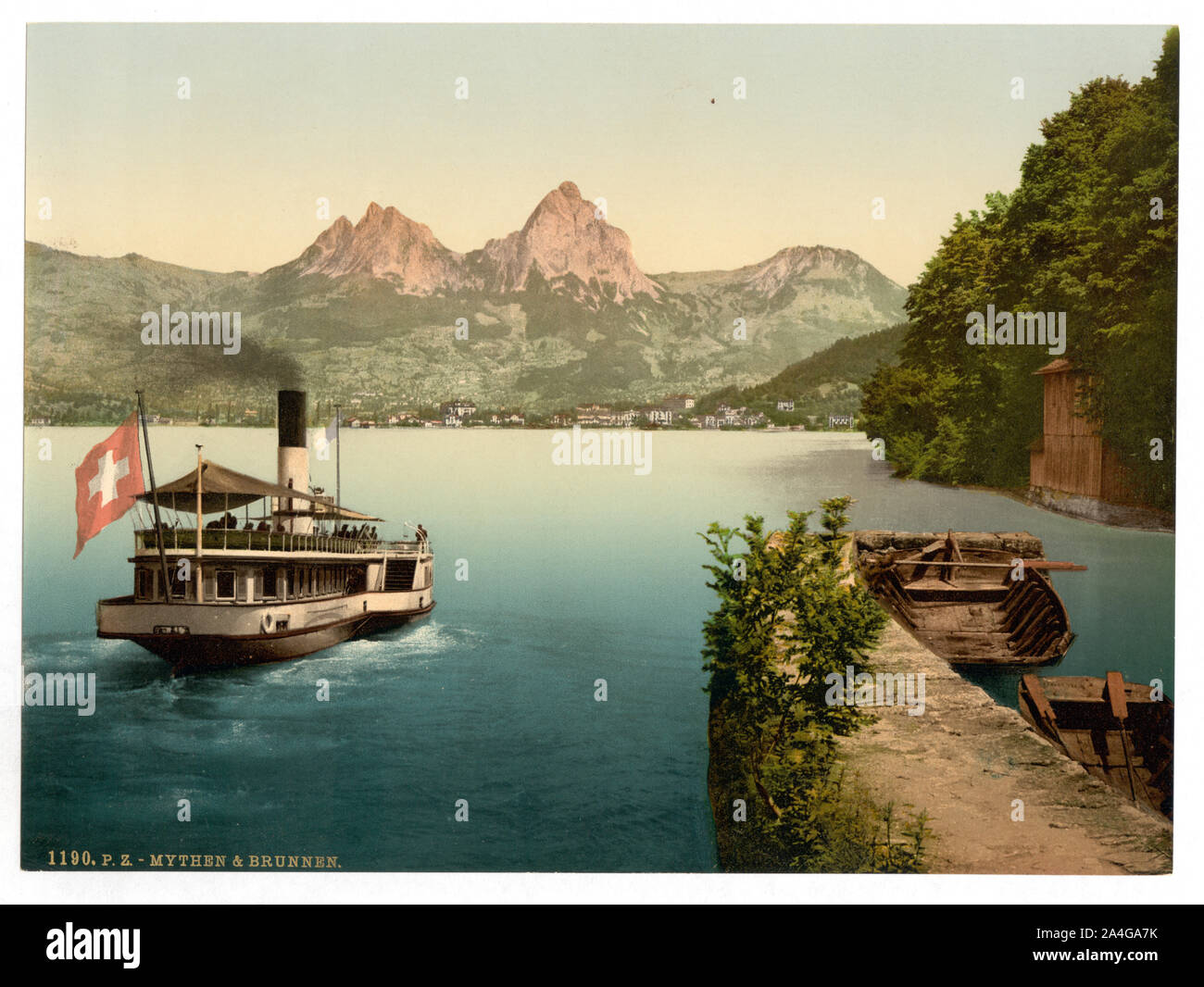Treib and Mythen, Lake Lucerne, Switzerland Stock Photo - Alamy