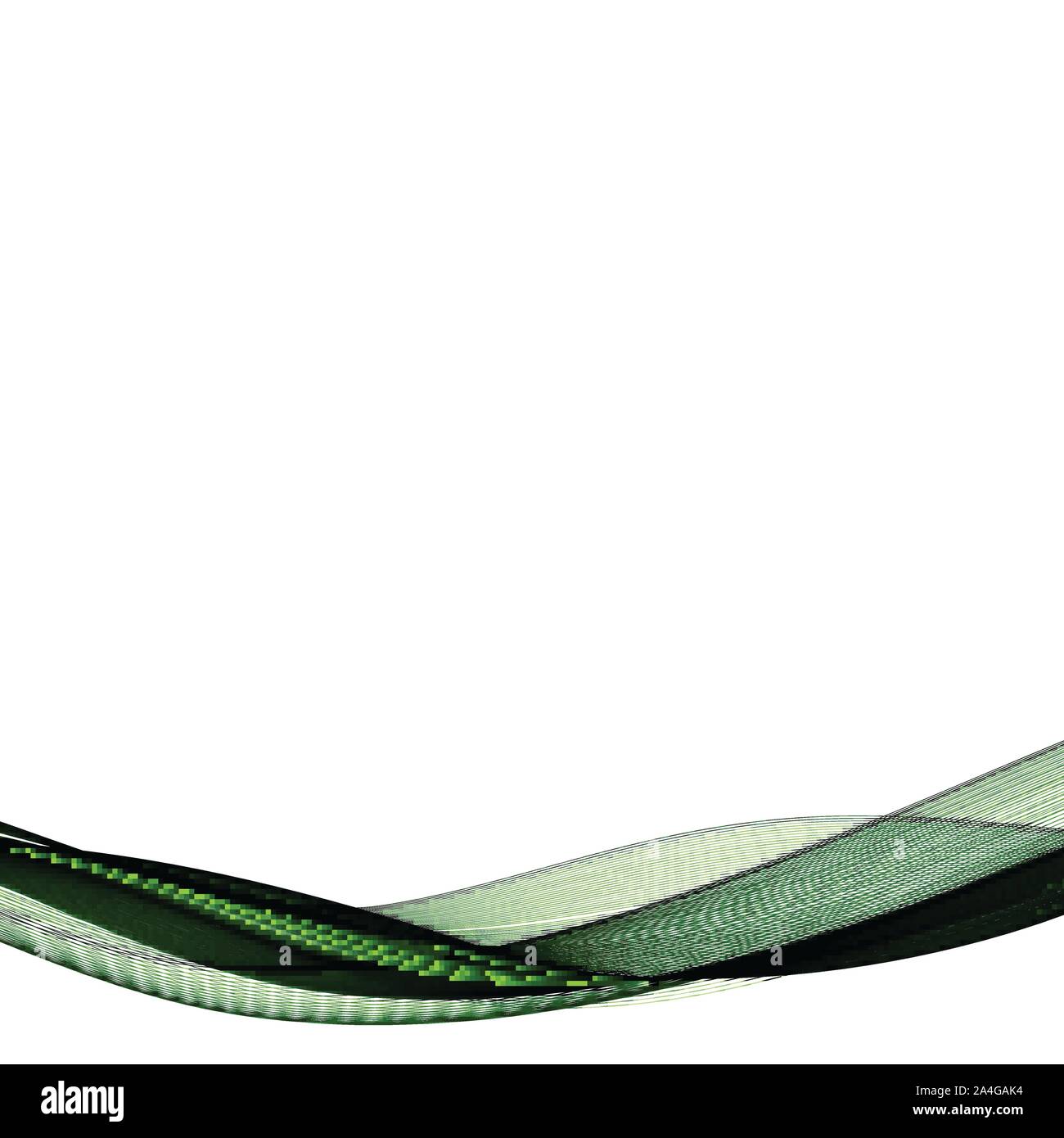 Green wave on white background.Abstract transparent wave background ...