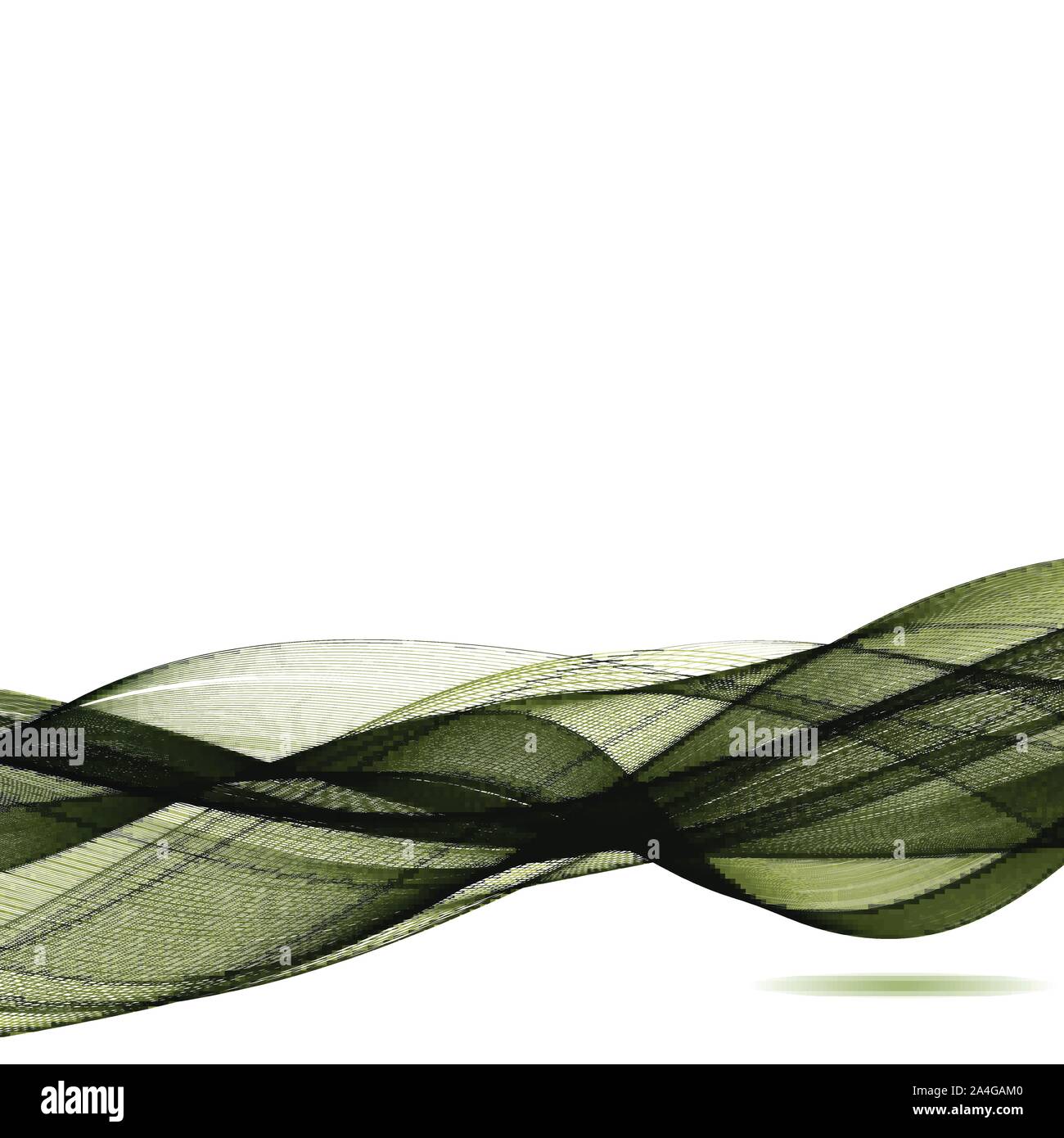Green wave on white background.Abstract transparent wave background ...