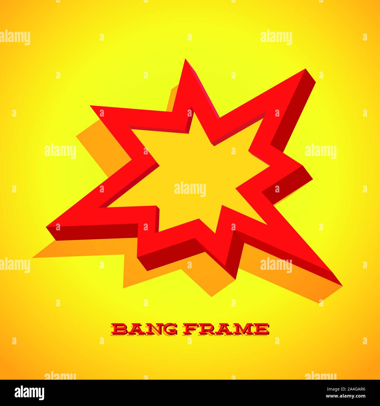 Retro card with explosion sign Stock Vector Image & Art - Alamy