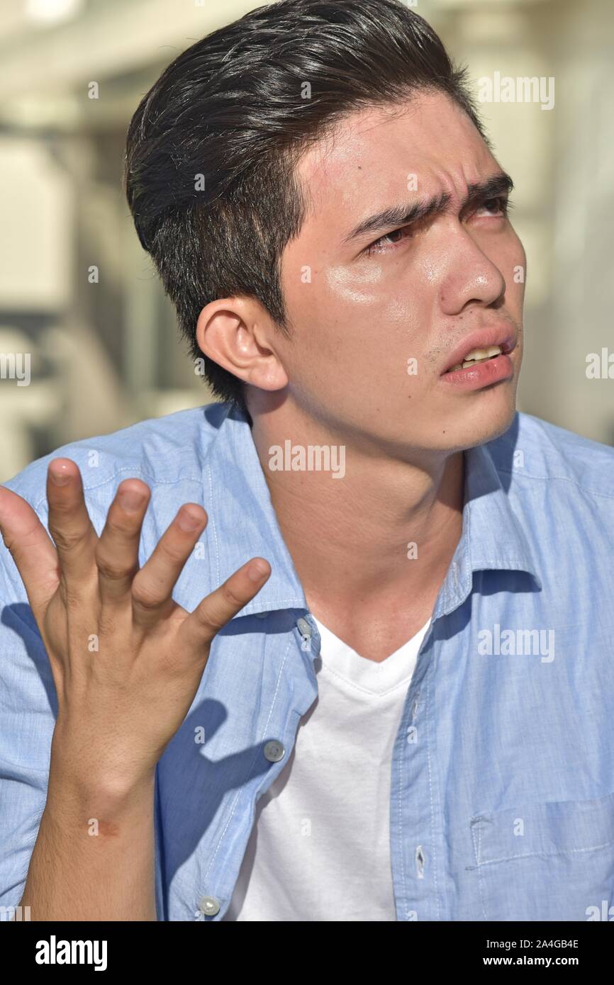 Confused Male Man Stock Photo - Alamy