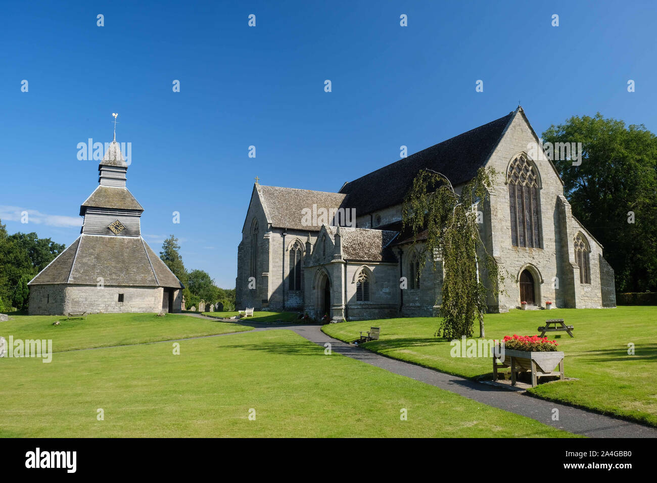 Pembridge church and church tower, Herefordshire, UK Stock Photo - Alamy