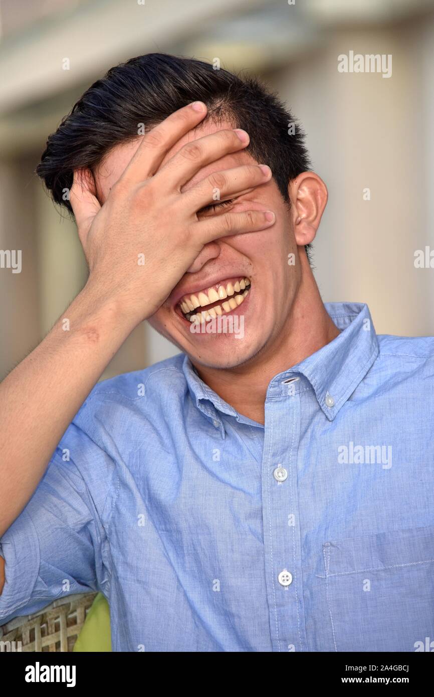 An Asian Male And Laughter Stock Photo - Alamy