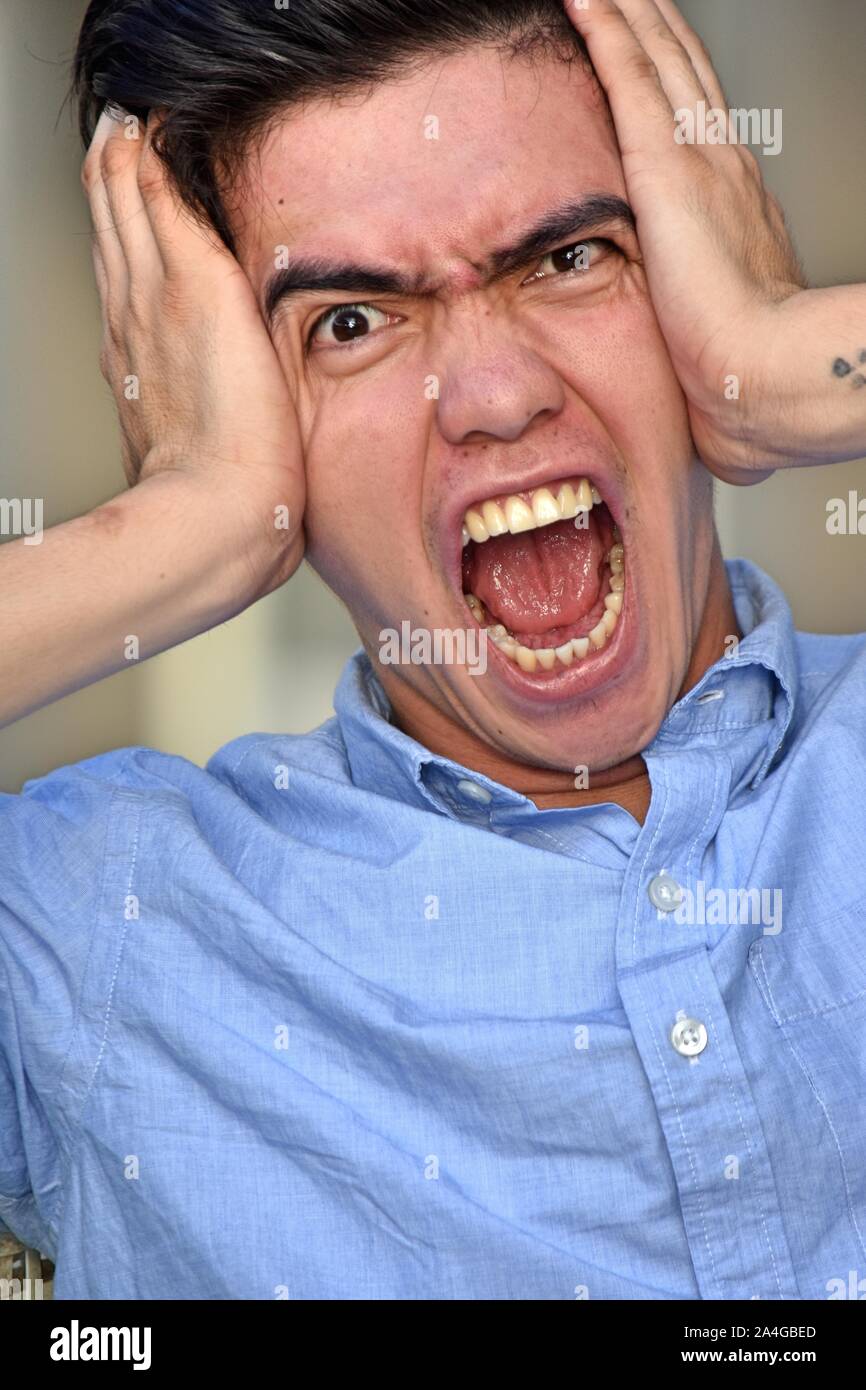 Handsome Filipino Adult Male Under Stress Stock Photo - Alamy