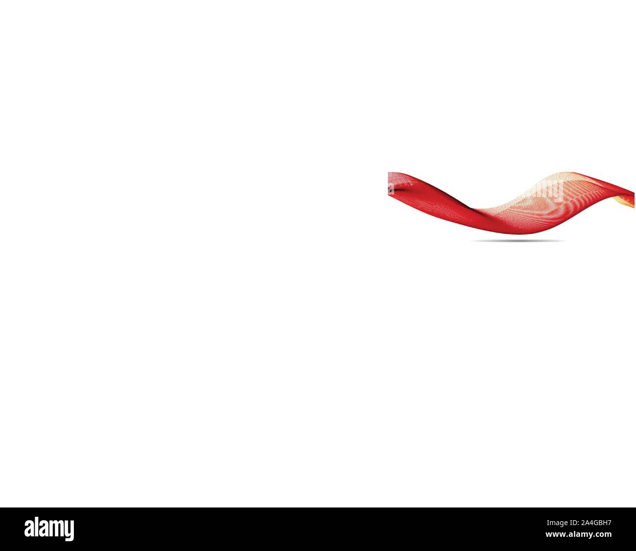 abstract red line orange wave yellow band on white background. vector ...
