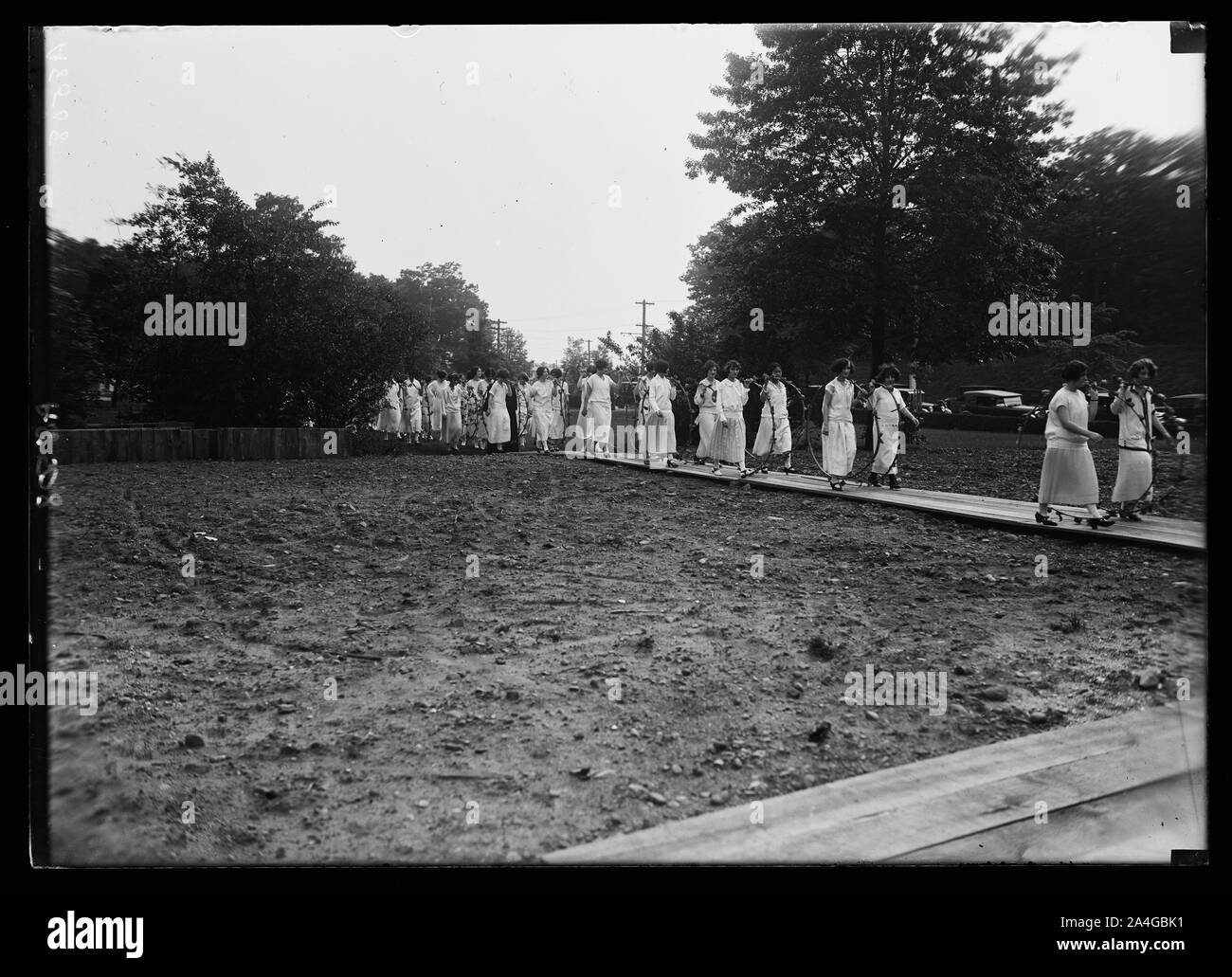 University graduation procession Black and White Stock Photos & Images ...