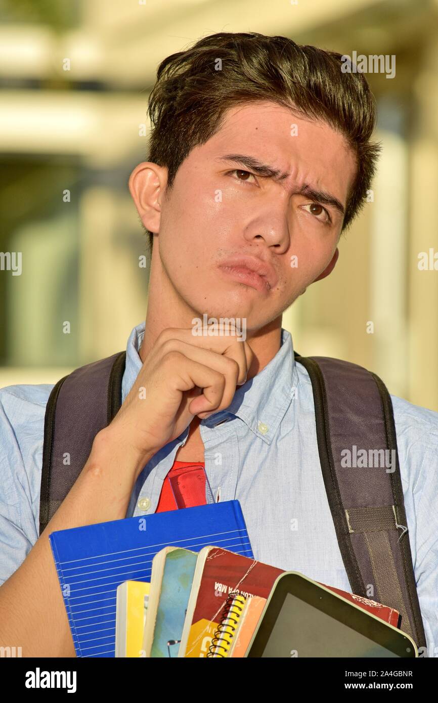 Confused student book hi-res stock photography and images - Alamy