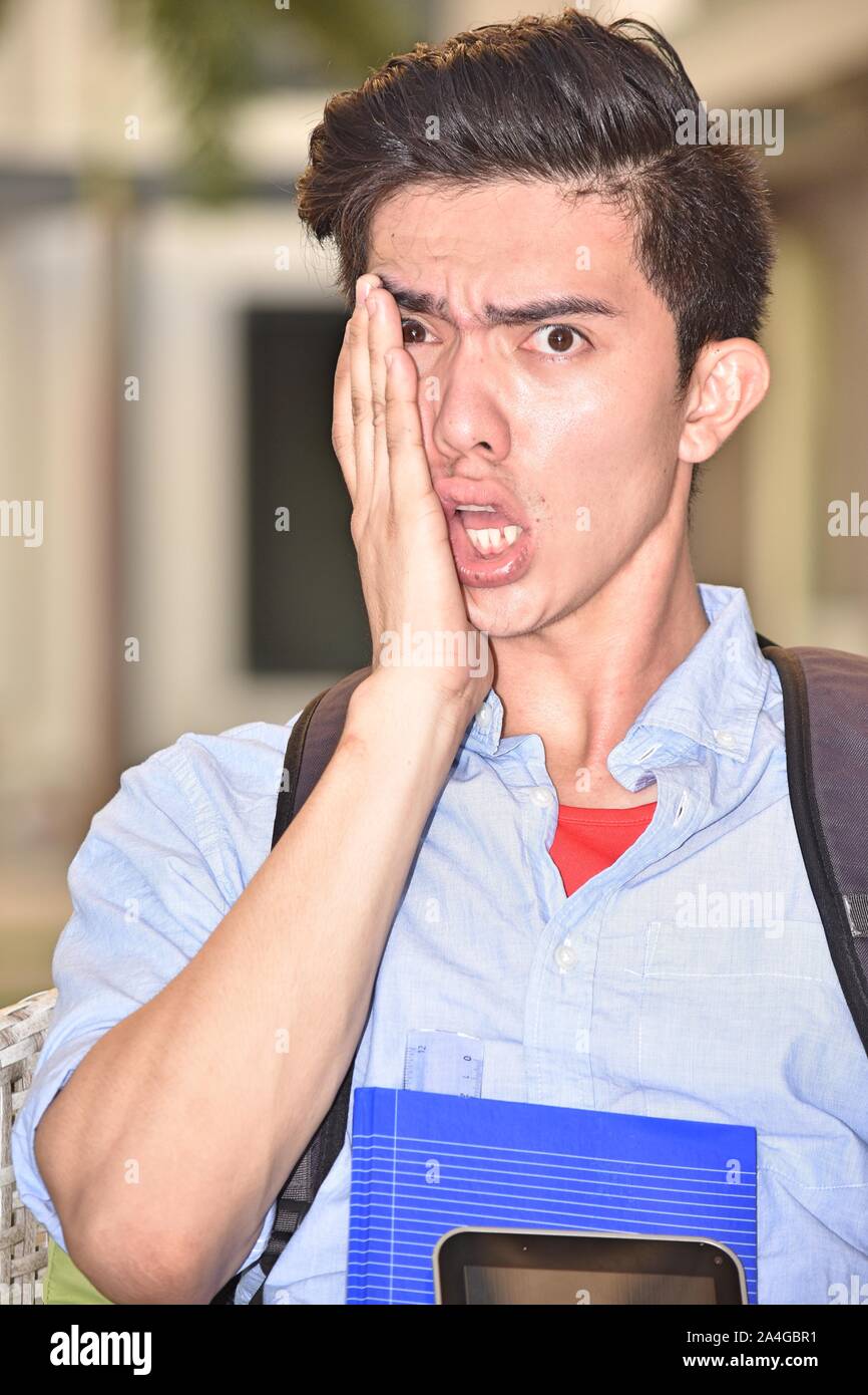 Shocked University Student Stock Photo - Alamy