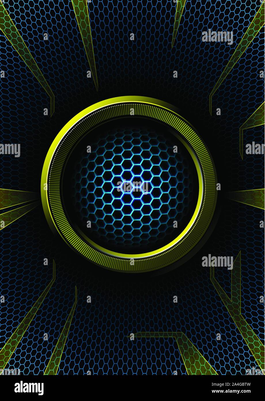 Abstract ring with hex grid Stock Vector Image & Art - Alamy