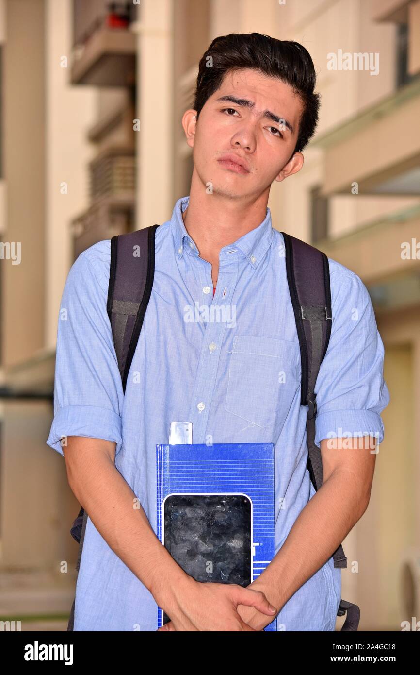College Filipino Male Student Wondering Stock Photo - Alamy