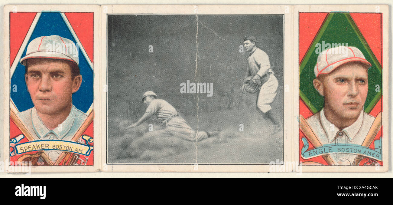 Tris Speaker/Clyde Engle, Boston Red Sox, baseball card portrait Stock ...