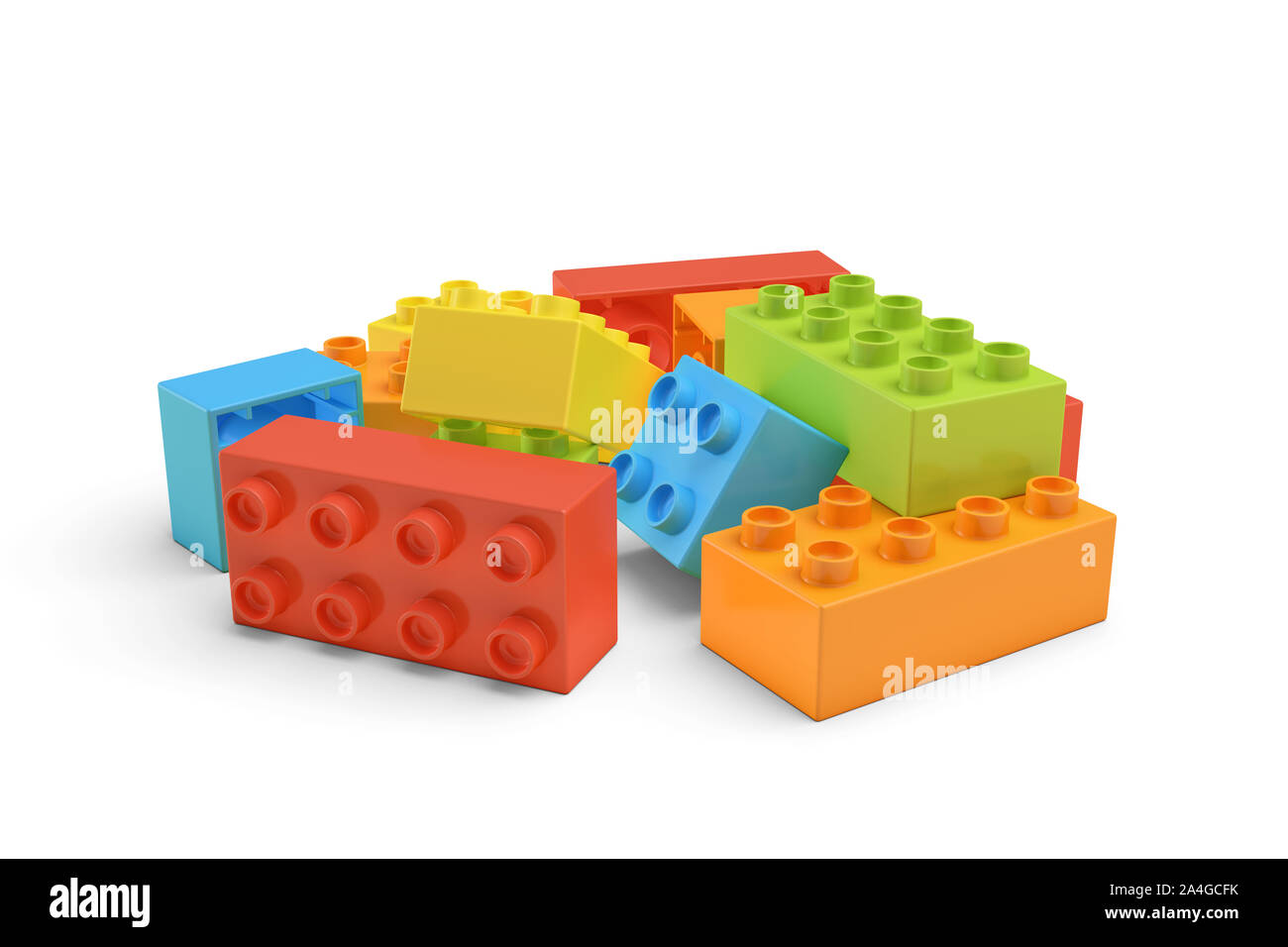 Pile red 3d blocks hi-res stock photography and images - Alamy
