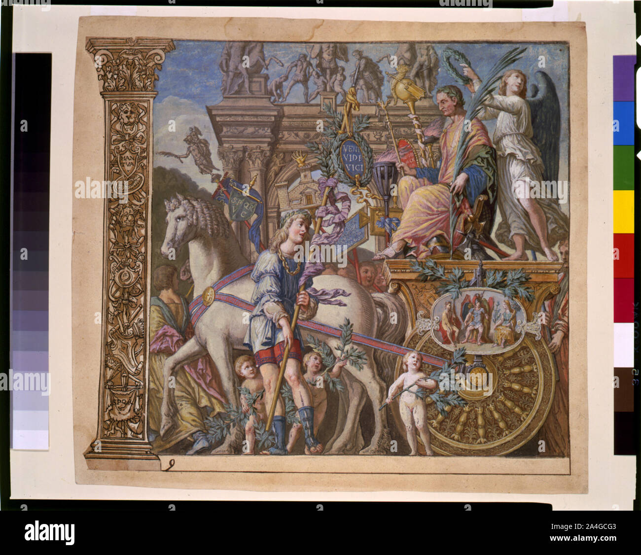 Triumph(us) Caesaris (The triumph of Julius Caesar), plate 9 Stock ...