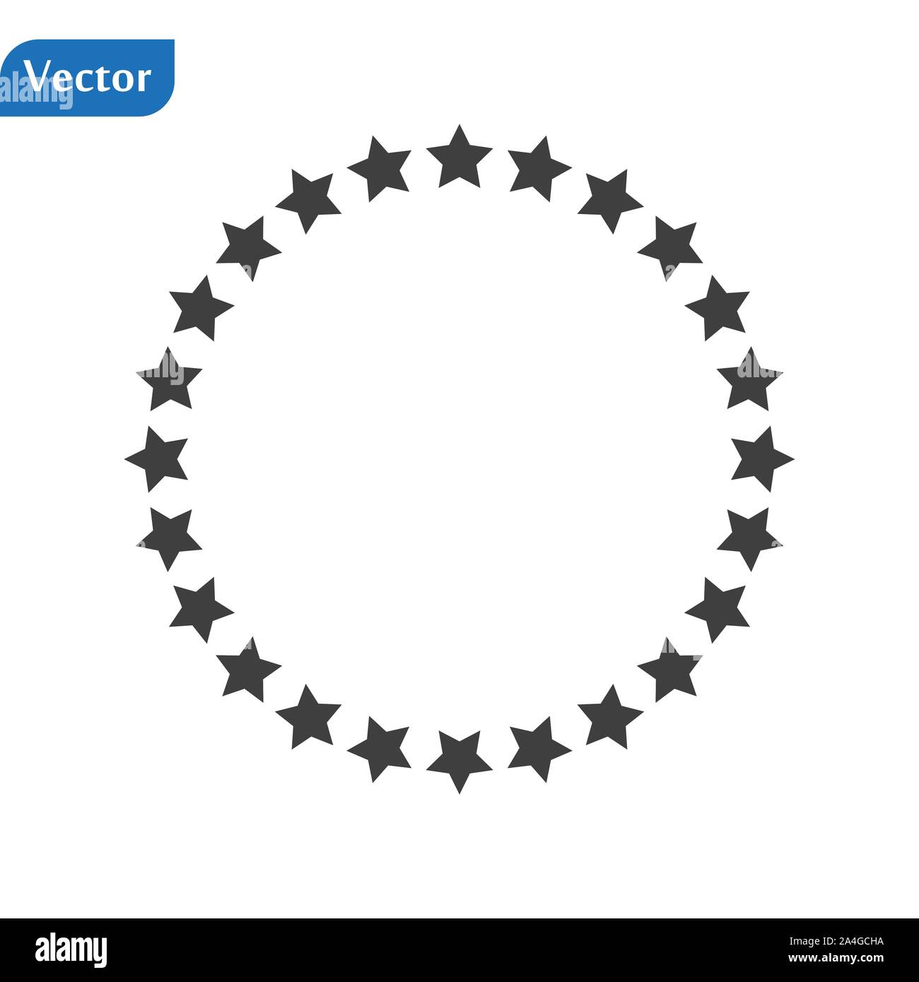 Frame from stars. Stars in a circle graphic background. Frame isolated ...