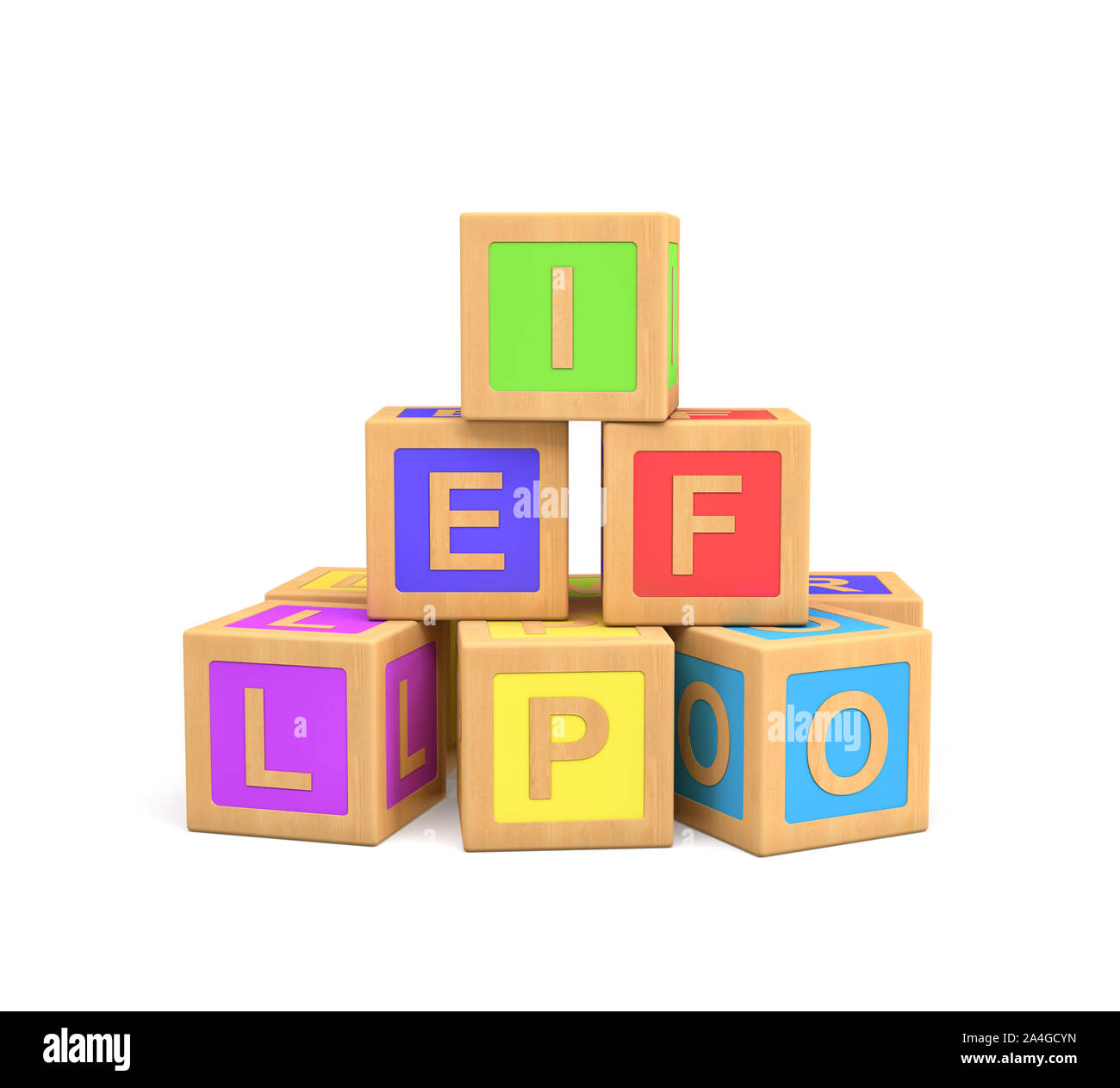 3d cube alphabet letters hi-res stock photography and images - Alamy