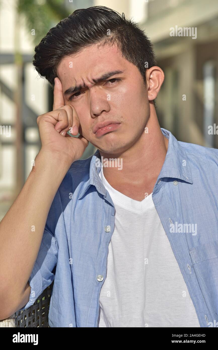 An Adult Male Decision Making Stock Photo - Alamy