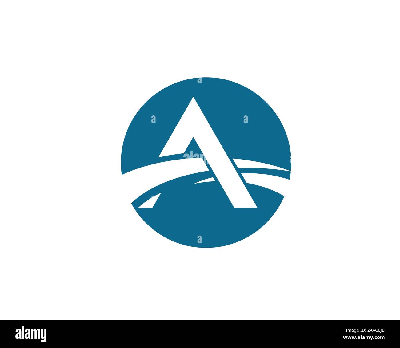 A Letter Bridge icon vector illustration Logo template design Stock ...