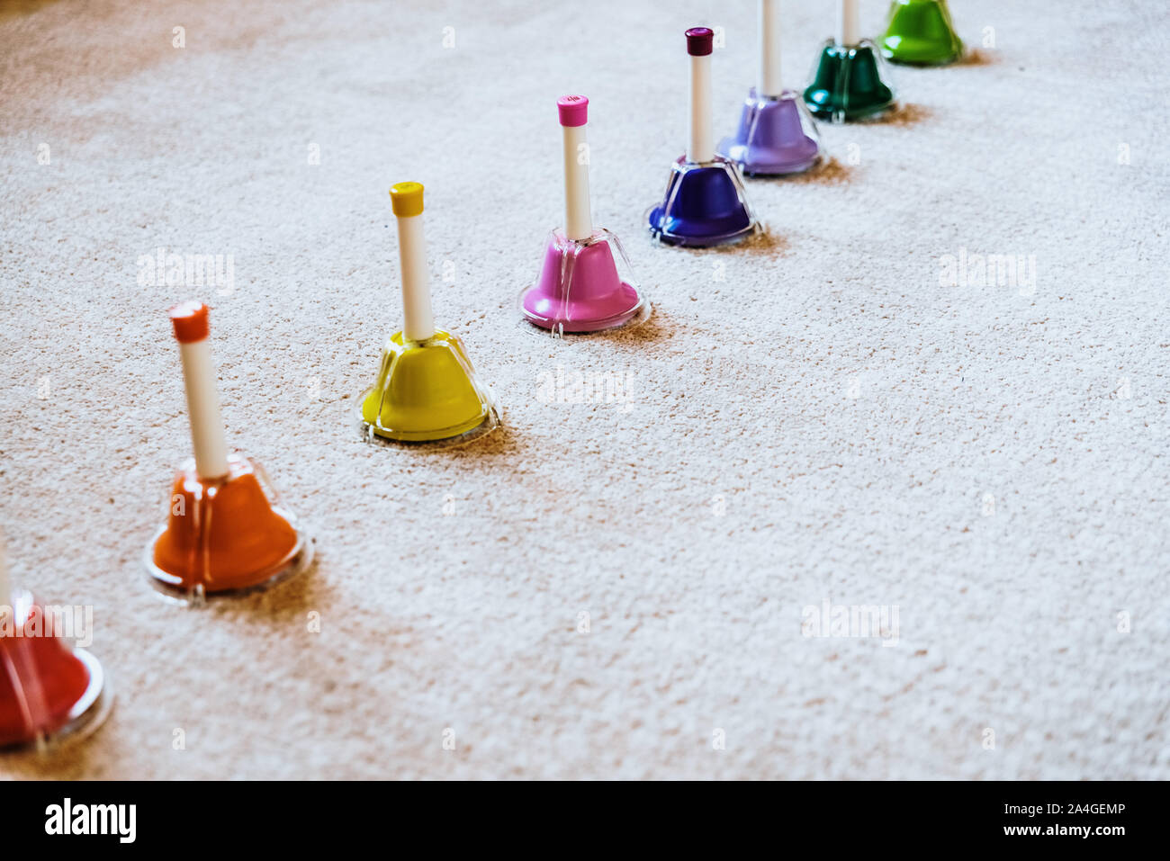 Bells of musical colors Stock Photo - Alamy