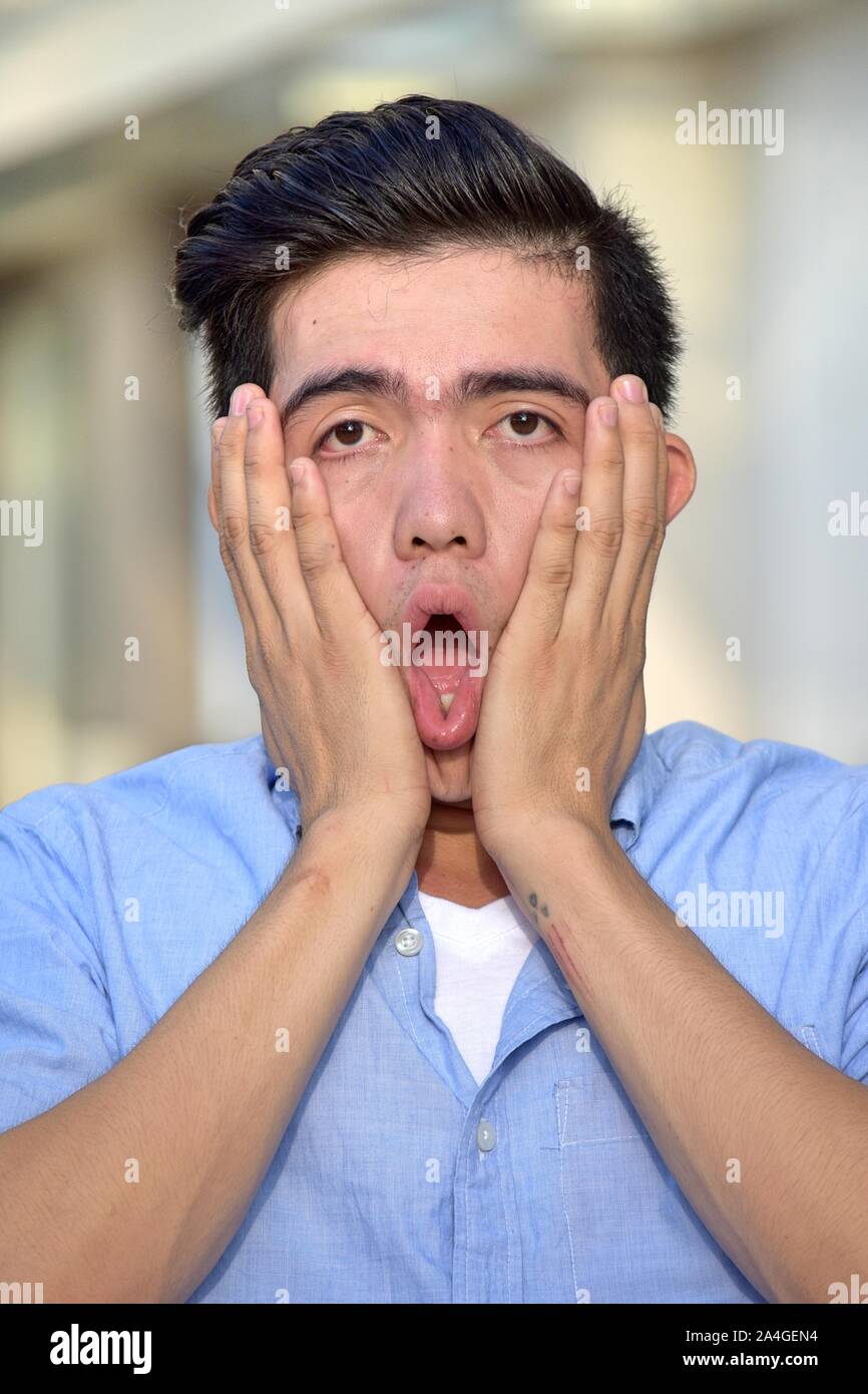 Shocked Male Man Stock Photo - Alamy