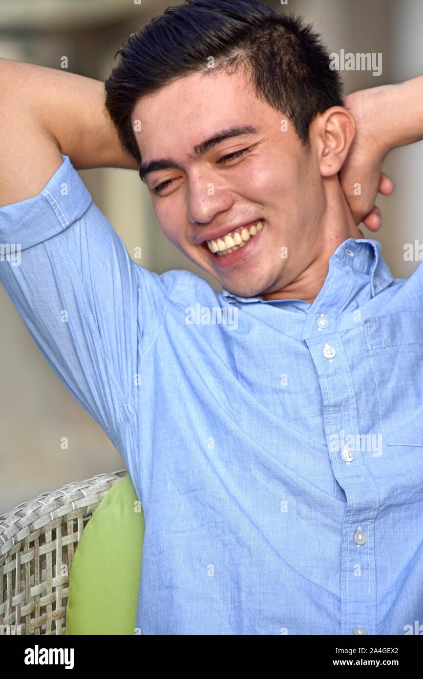 Relaxing Filipino Male Stock Photo - Alamy