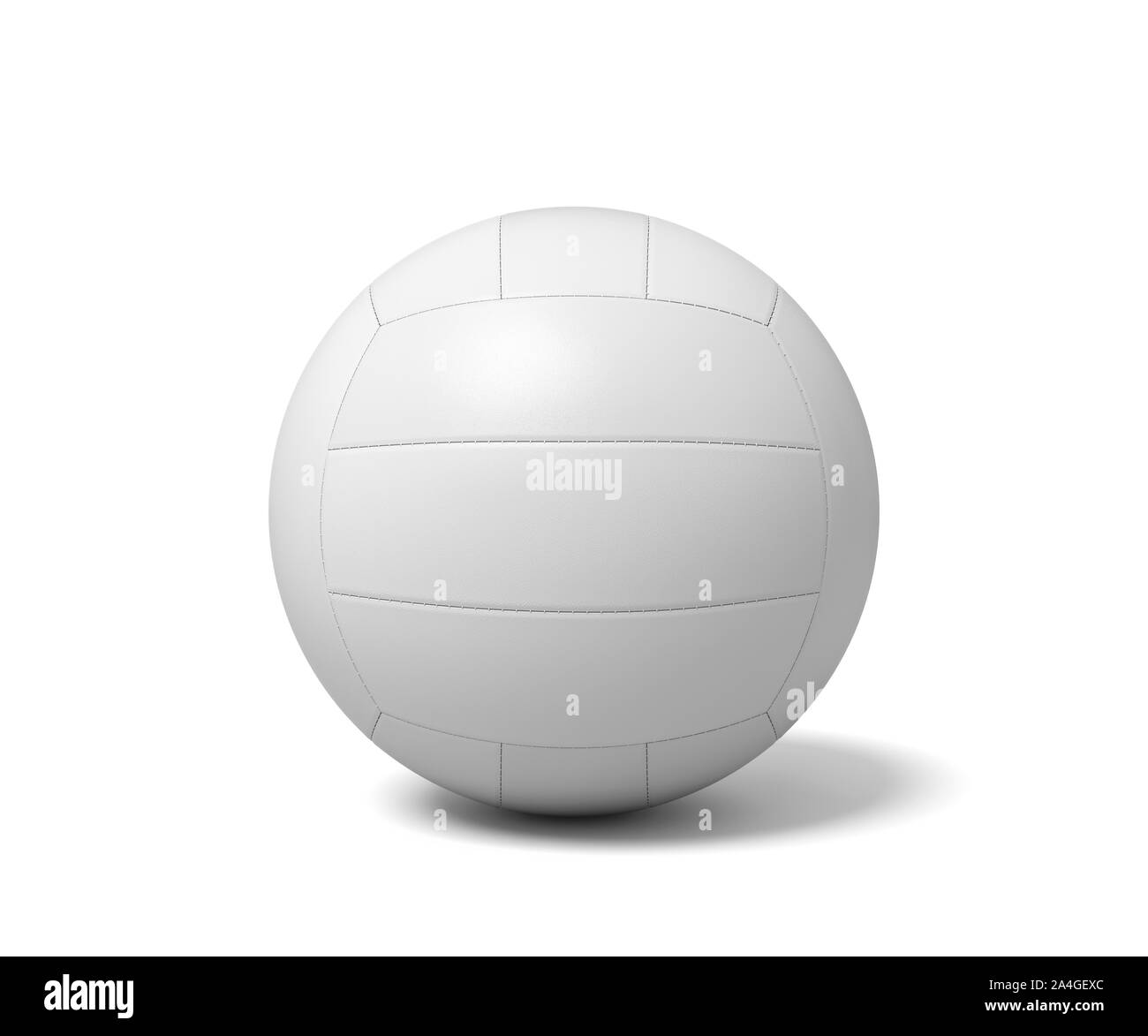 3d rendering of a single white volleyball ball with a shadow lying on a ...