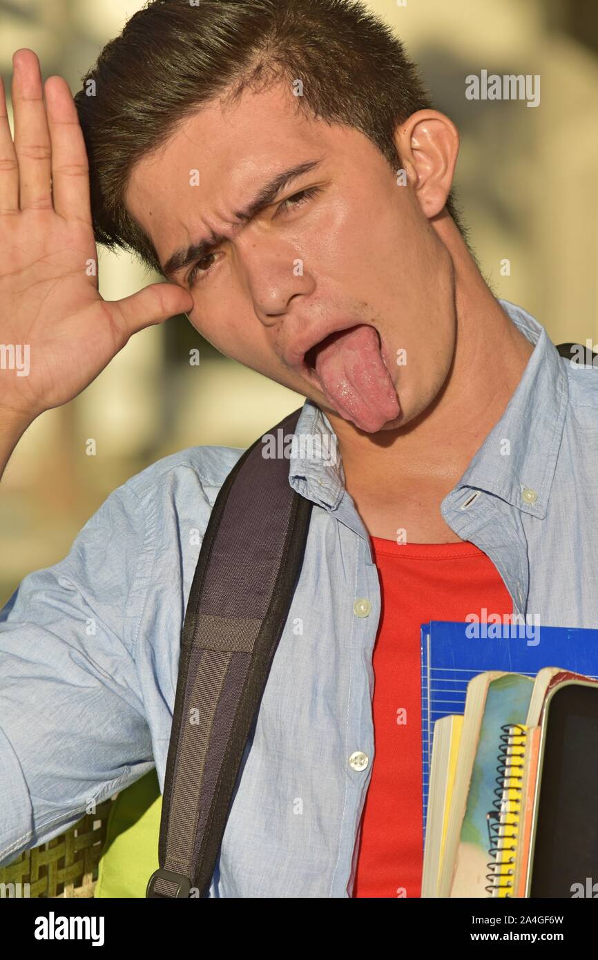 Goofy Boy Student Stock Photo - Alamy