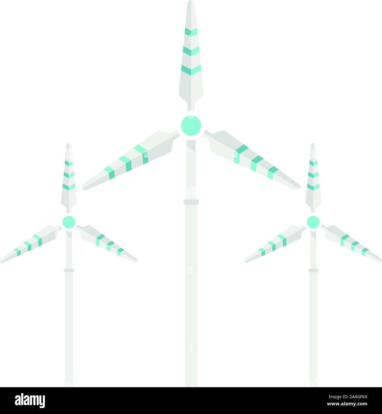 Tower wind turbine icon. Flat illustration of tower wind turbine vector ...