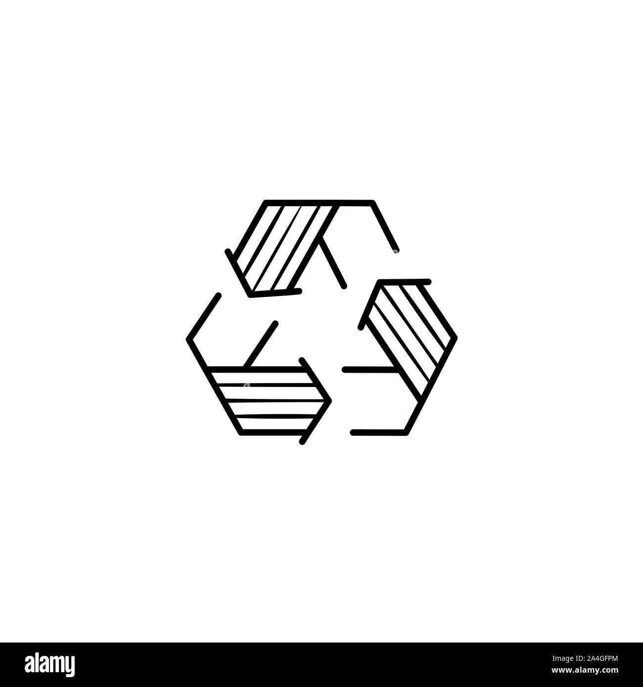 Recycle logo vector hi-res stock photography and images - Alamy