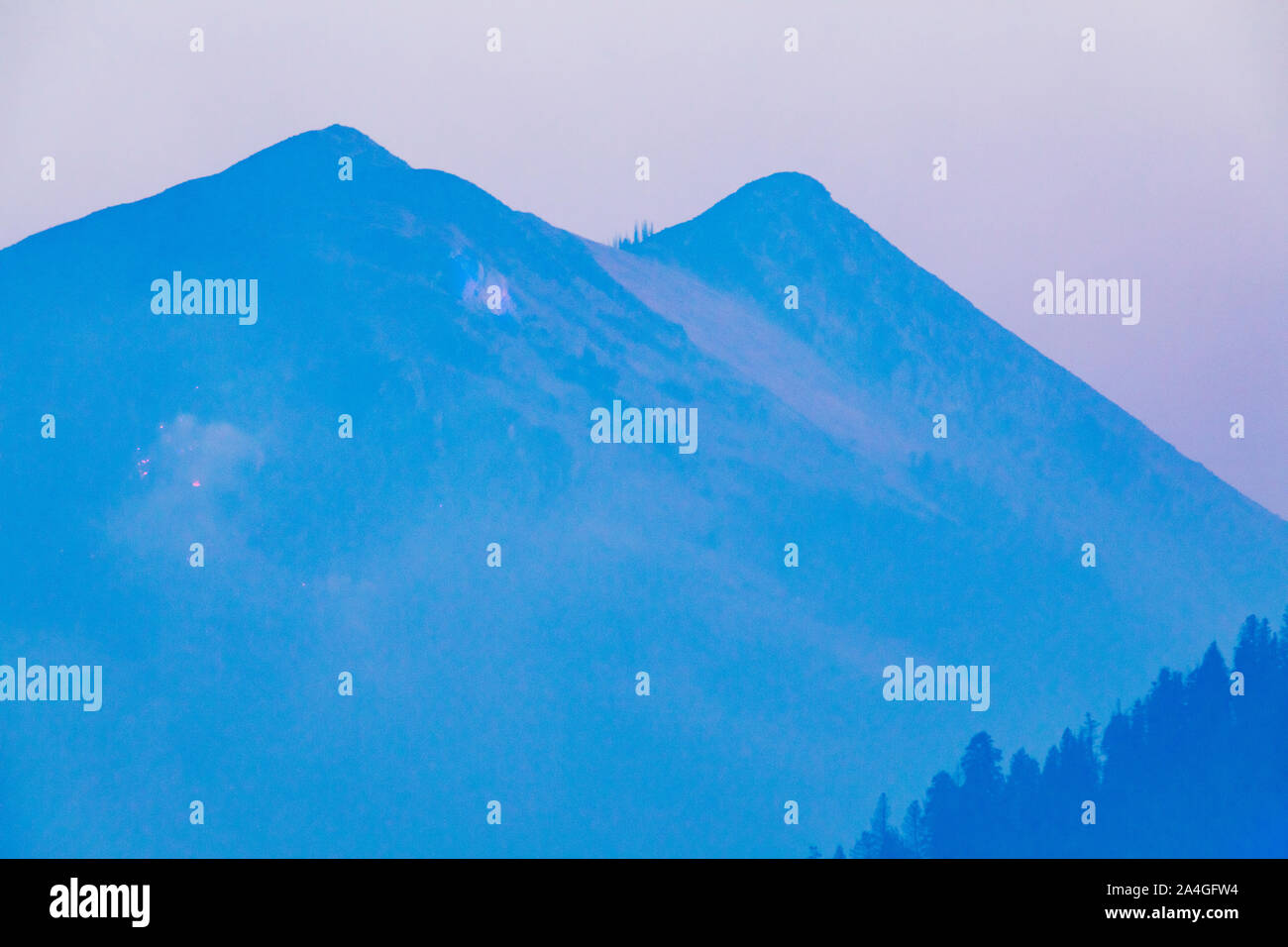 Smoke from Decker forest fire on Methodist Mountain; Arkansas River ...