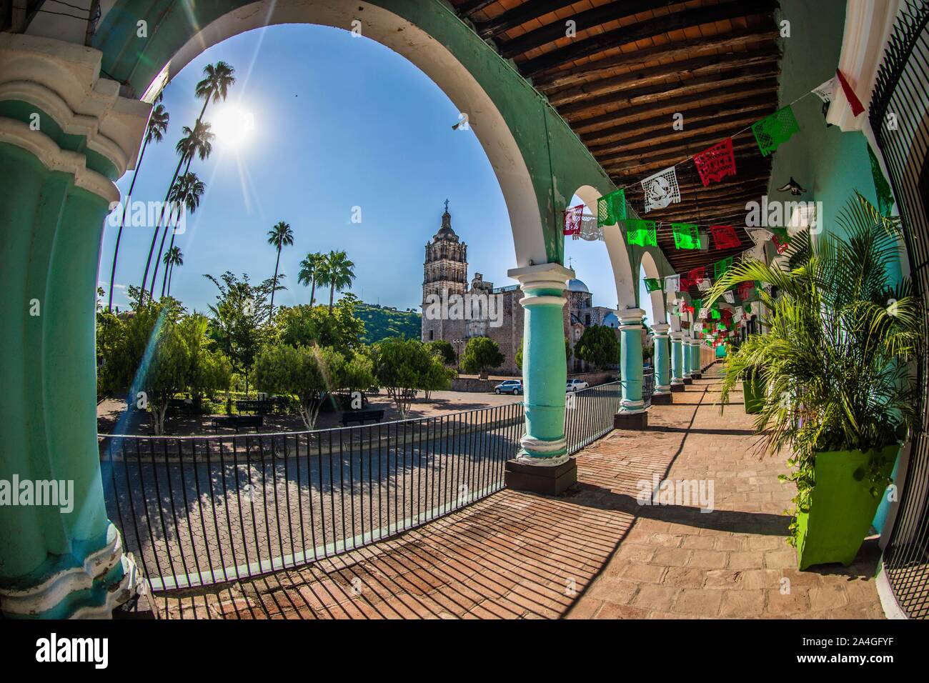 houses and streets of Álamos Sonora México, Magical town and exterior ...