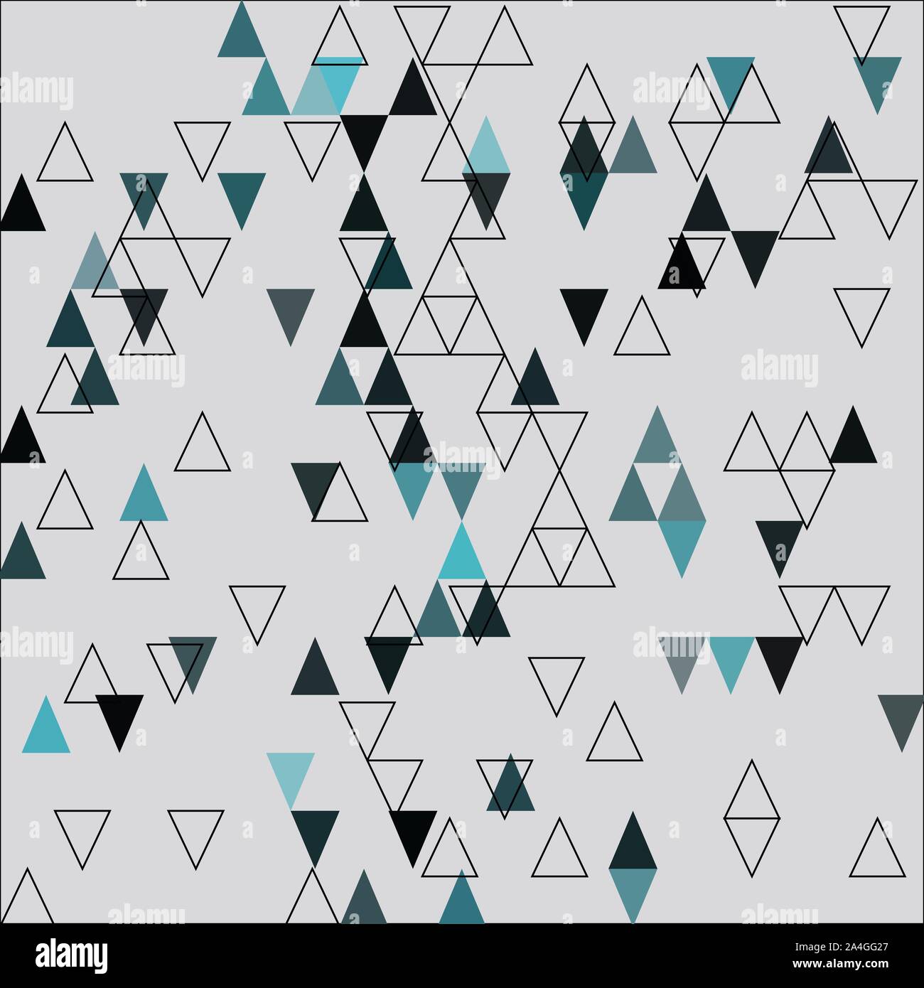 chaotic arrangement of triangles. template for advertising ...