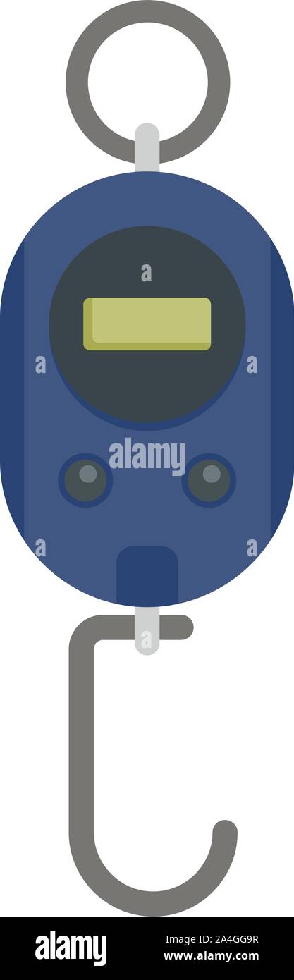 Digital hand scales icon. Flat illustration of digital hand scales ...