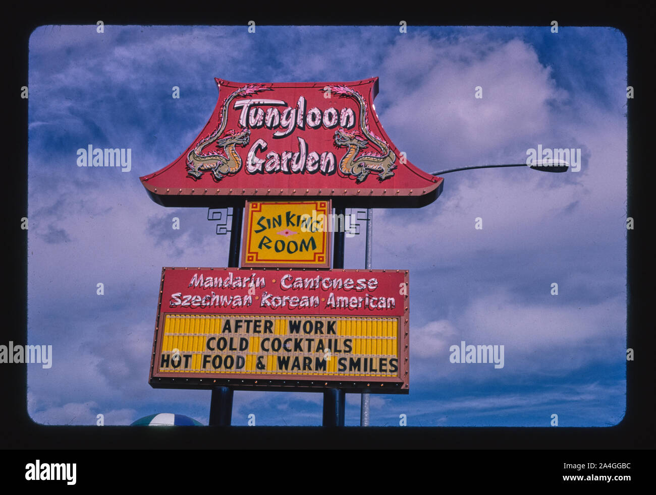 Tungloon Garden Restaurant sign, Spokane, Washington Stock Photo - Alamy