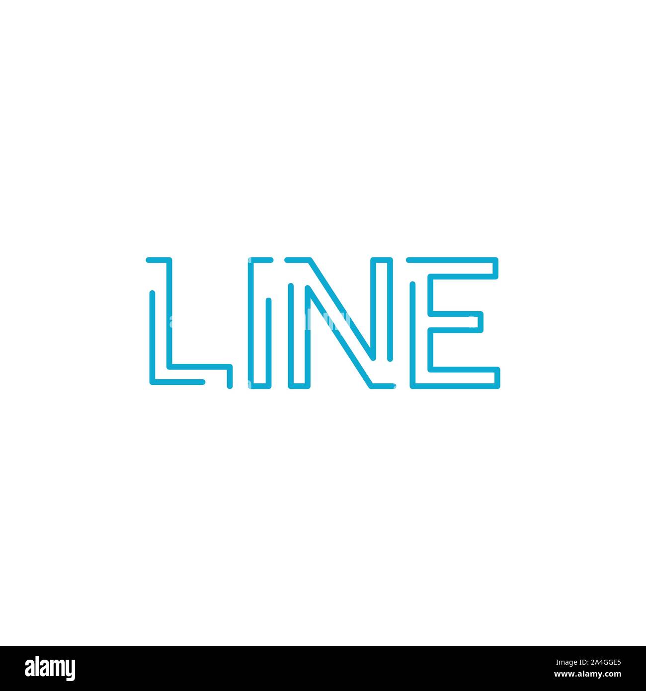 Word line in linear outline style. Vector typography. hope poster or ...