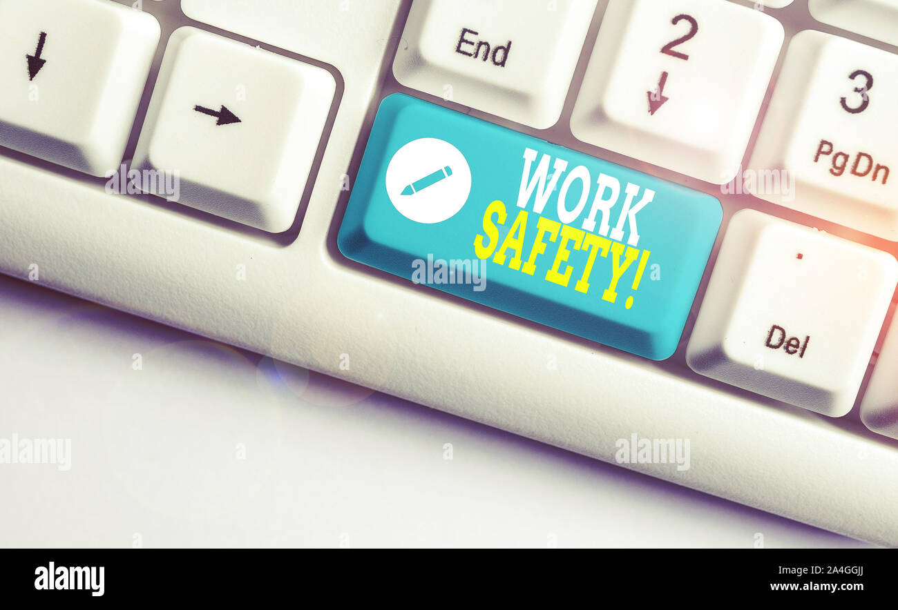 Handwriting text Work Safety. Conceptual photo policies and procedures ... Handwriting text Work Safety. Conceptual photo policies and procedures ...