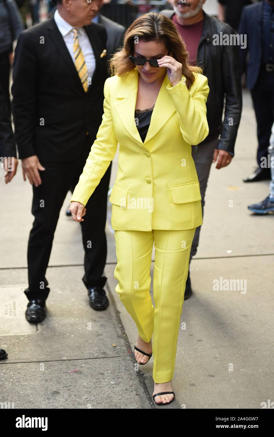 New York, NY, USA. 14th Oct, 2019. Alyssa Milano out and about for ...