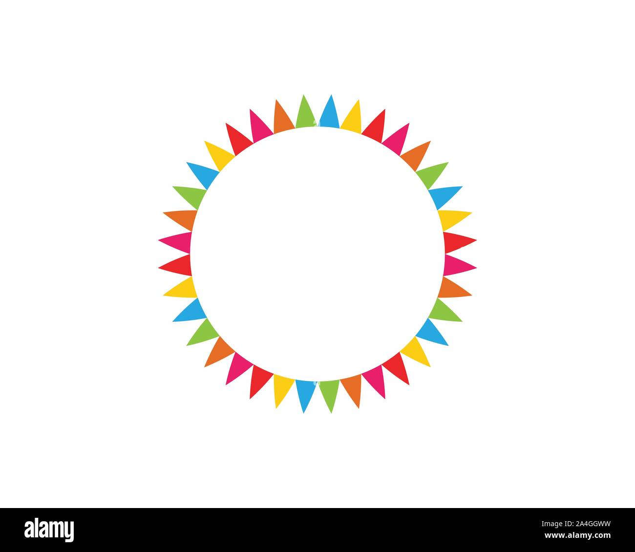Circle flower icon Logo Template vector illustration design Stock ...