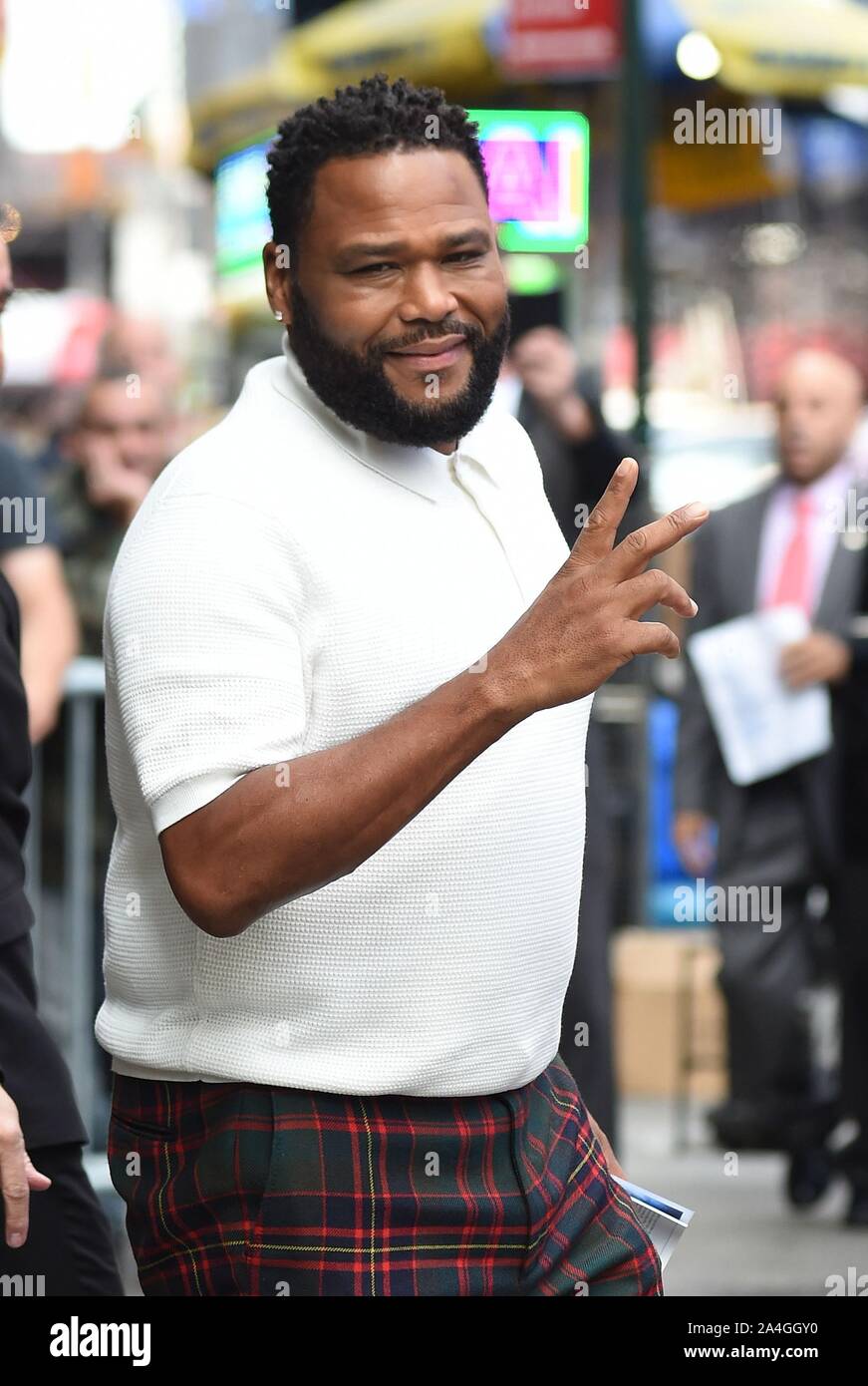 New York, NY, USA. 14th Oct, 2019. Anthony Anderson out and about for ...