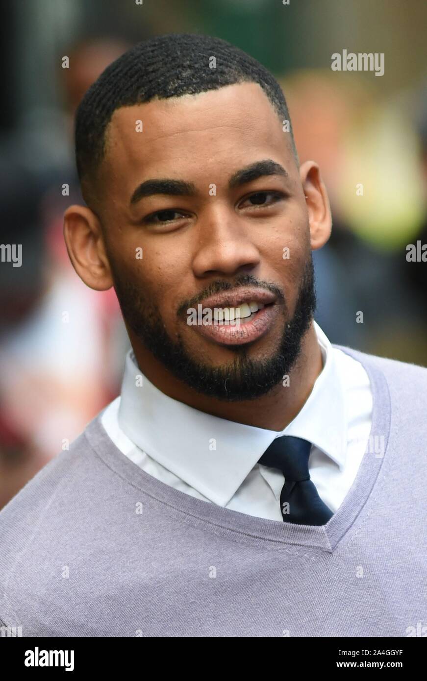 New York, NY, USA. 14th Oct, 2019. Mike Johnson out and about for ...