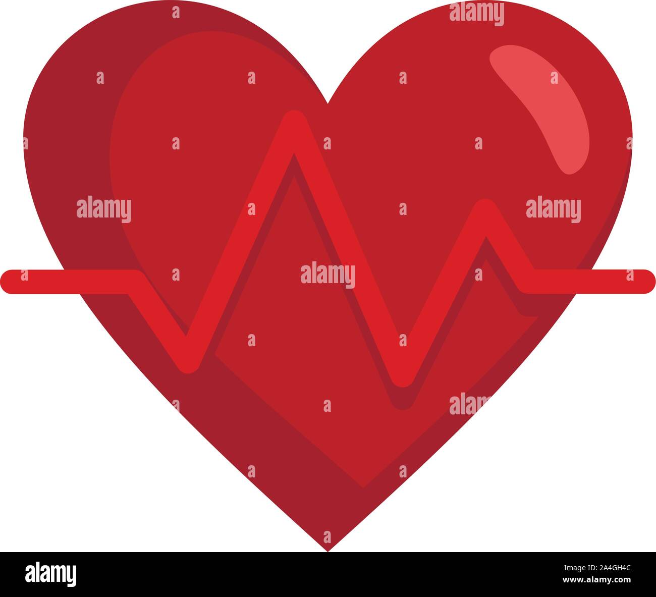 Heart rate icon. Flat illustration of heart rate vector icon for web ...